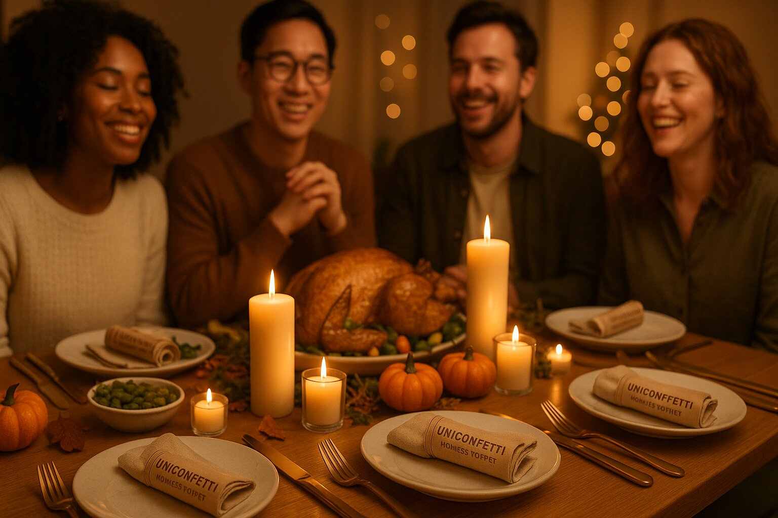 How To Plan A Gratitude-Themed Dinner Party With A Confetti Twist